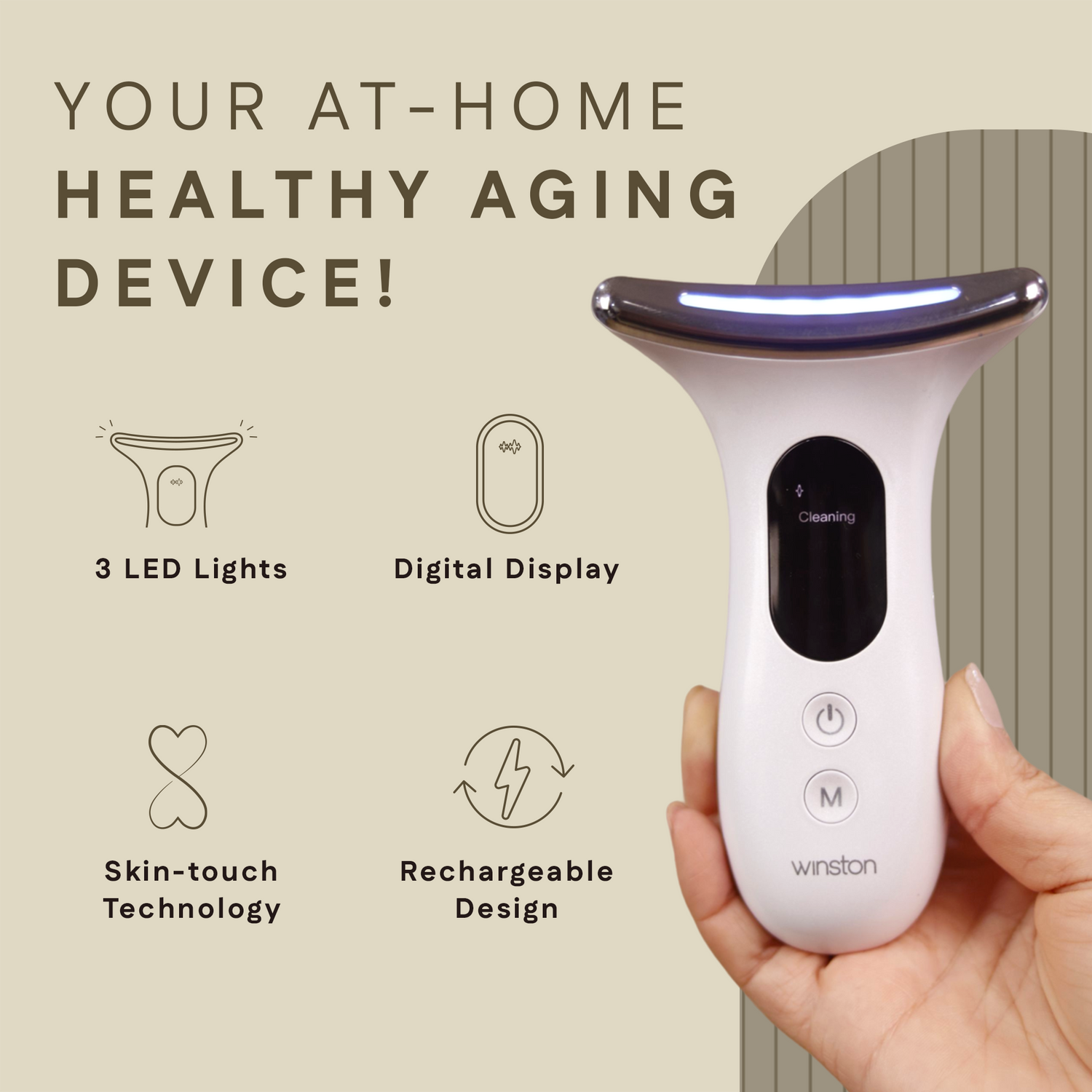 Skin Lift Device | 4 Skin Modes | 3 LED Light Therapy