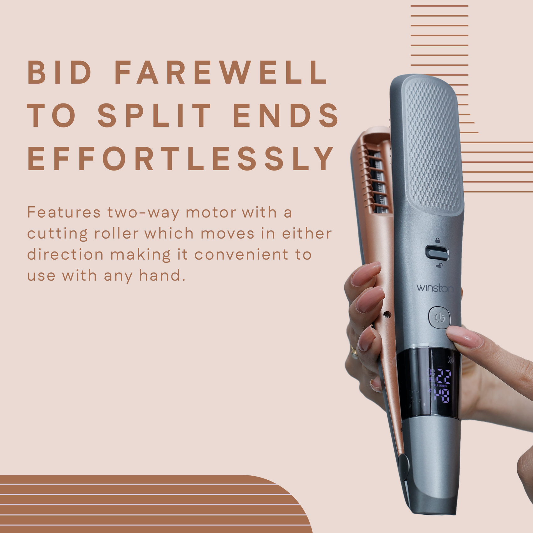 Split End Trimmer | Rechargeable, Two-Way Motor to Trim Damaged Hair