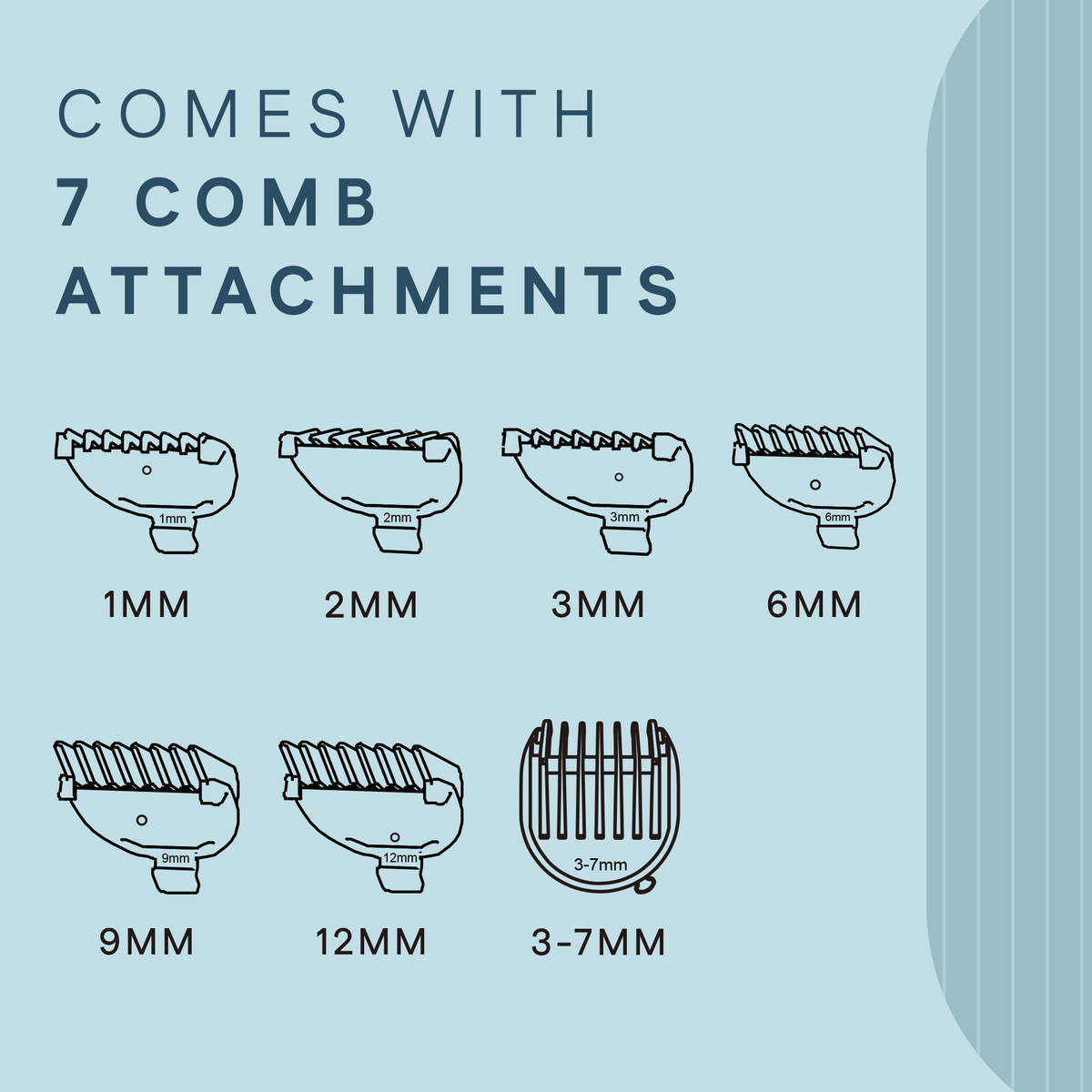 Groom Lite | Multi-Groomer with 4 Heads, 7 Combs Attachments & Travel