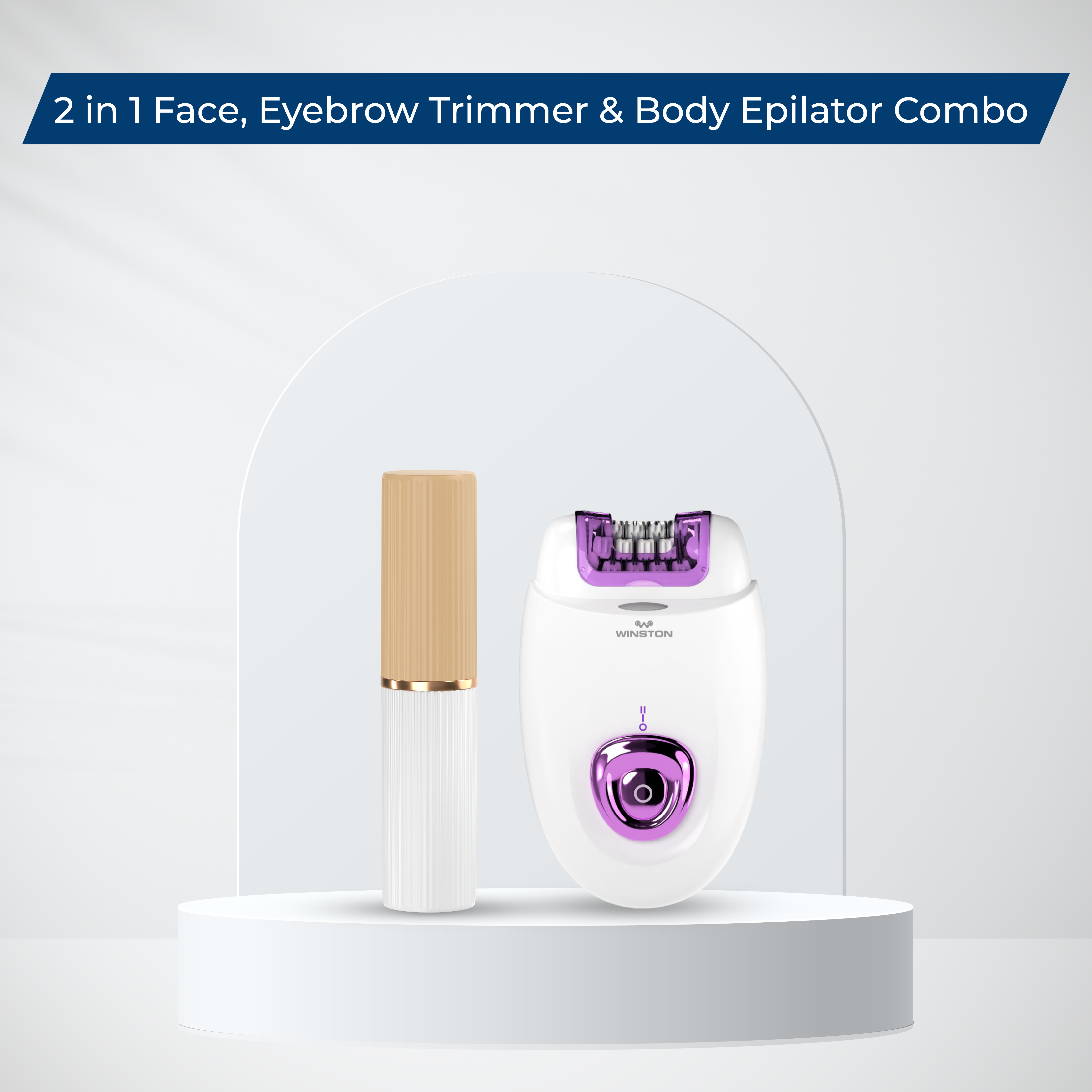 2 in 1 Face, Eyebrow Trimmer & Body Epilator Combo – Winston Electronics