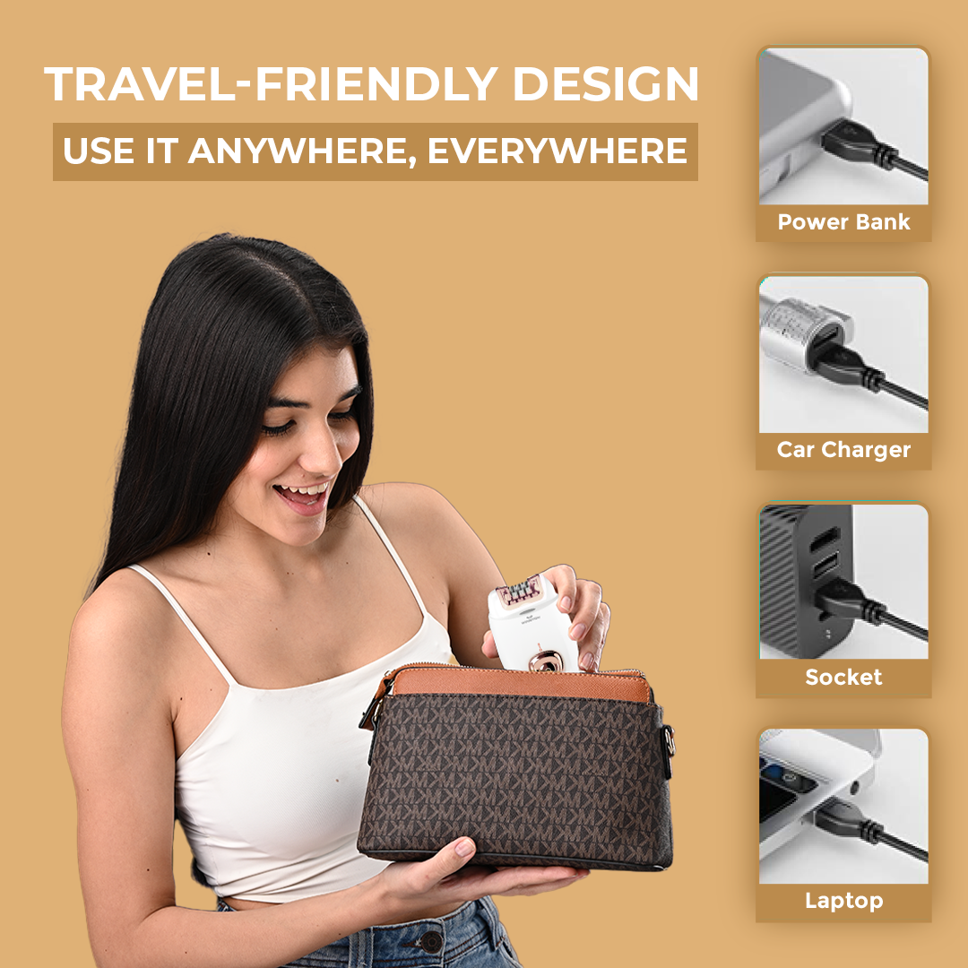 Body Epilator & Shaver (white and gold) – Winston Electronics