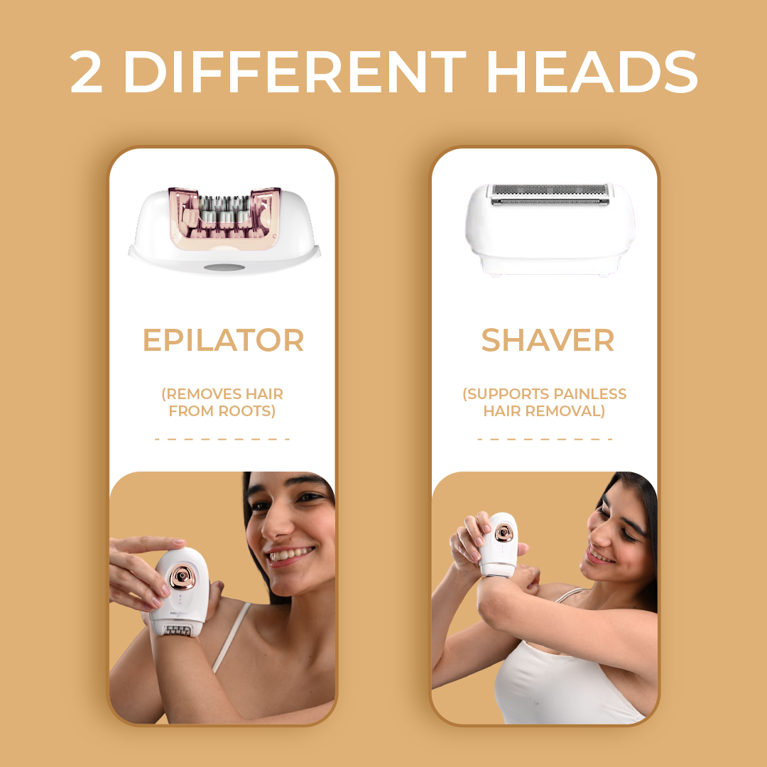 Body Epilator & Shaver (white and gold) – Winston Electronics