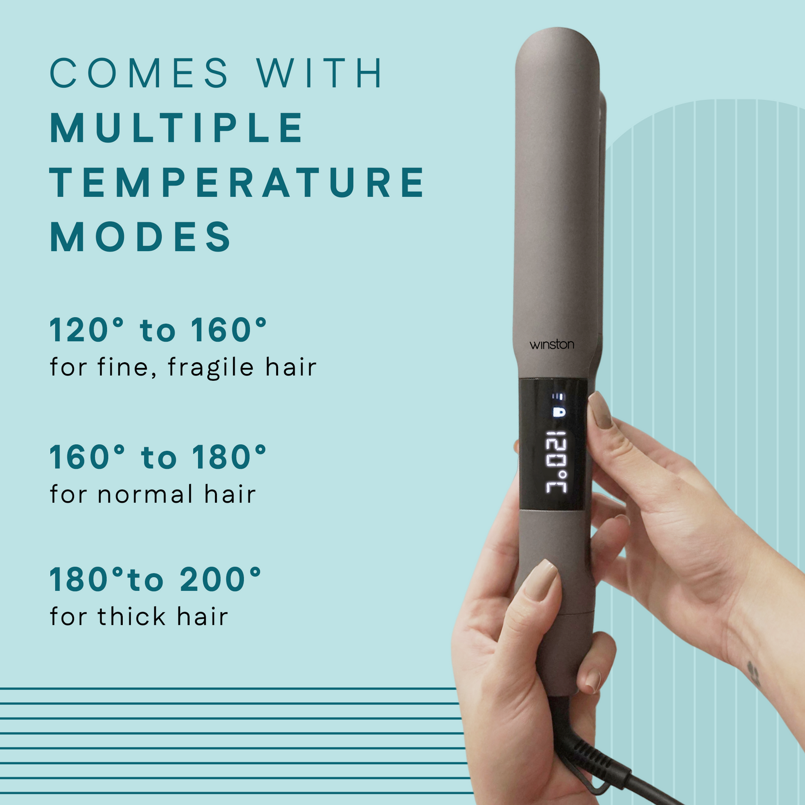 Corded Hair Straightener | Ceramic Titanium Plates for Frizz-Free Styling
