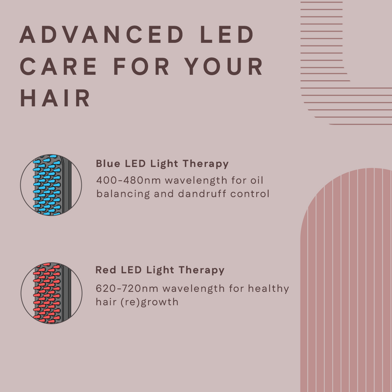 LED Light Hair Therapy Comb & Head Massager | Boost Hair Growth ...
